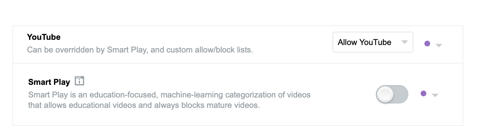 Lightspeed Filter - Internet Access - Video Rules