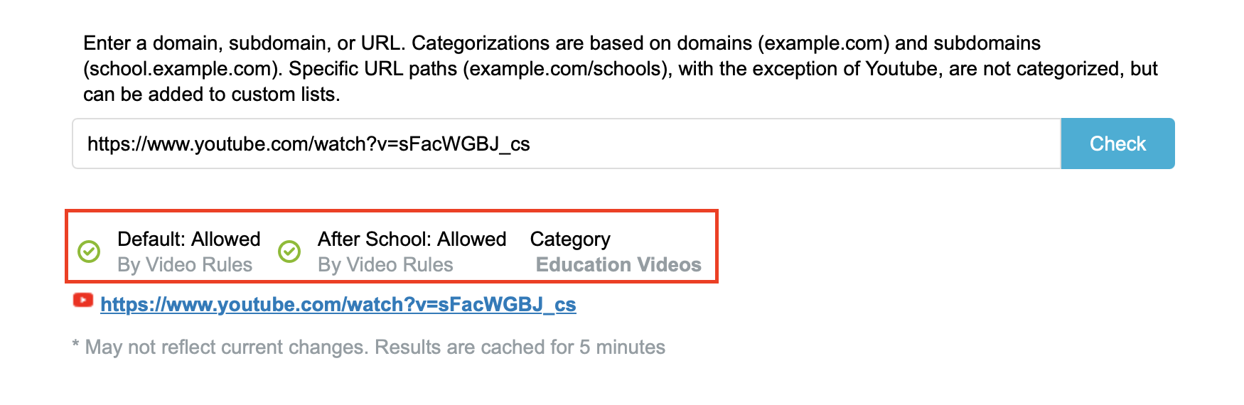 Lightspeed Filter - Internet Access - Video Rules