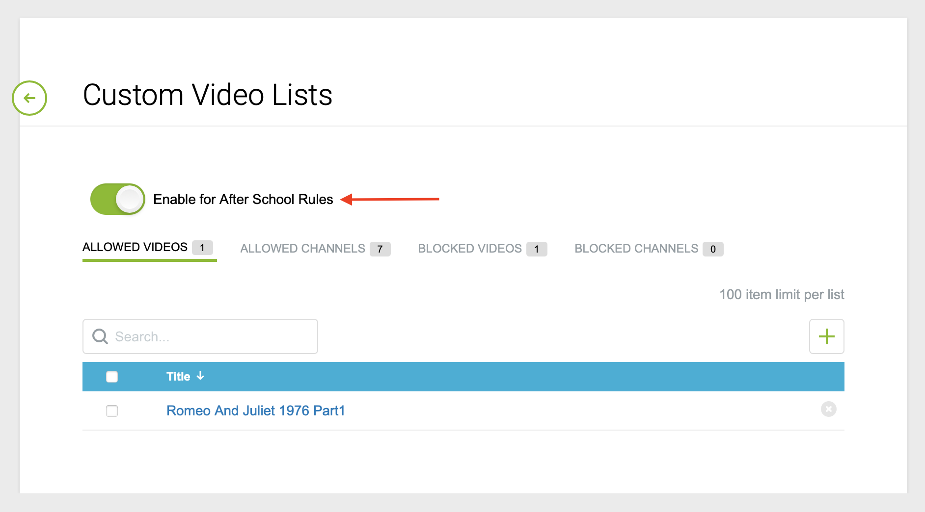 Lightspeed Filter - Internet Access - Video Rules