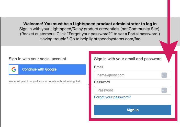 Granting Access to Customer Portal
