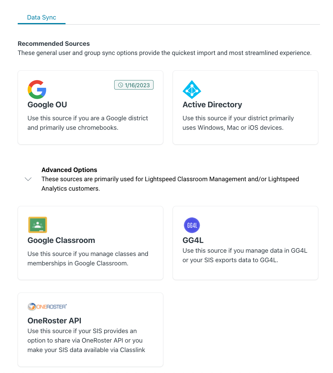Sync Source - OneRoster API