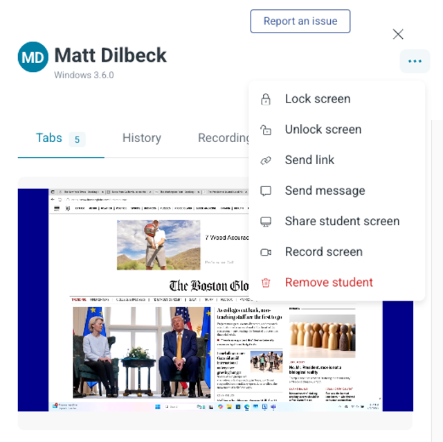 Lightspeed Classroom - The …More Actions Menu